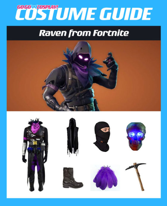 Raven Fortnite Costume: Hood, Glowing LED Eyes & More - DIY Cosplay